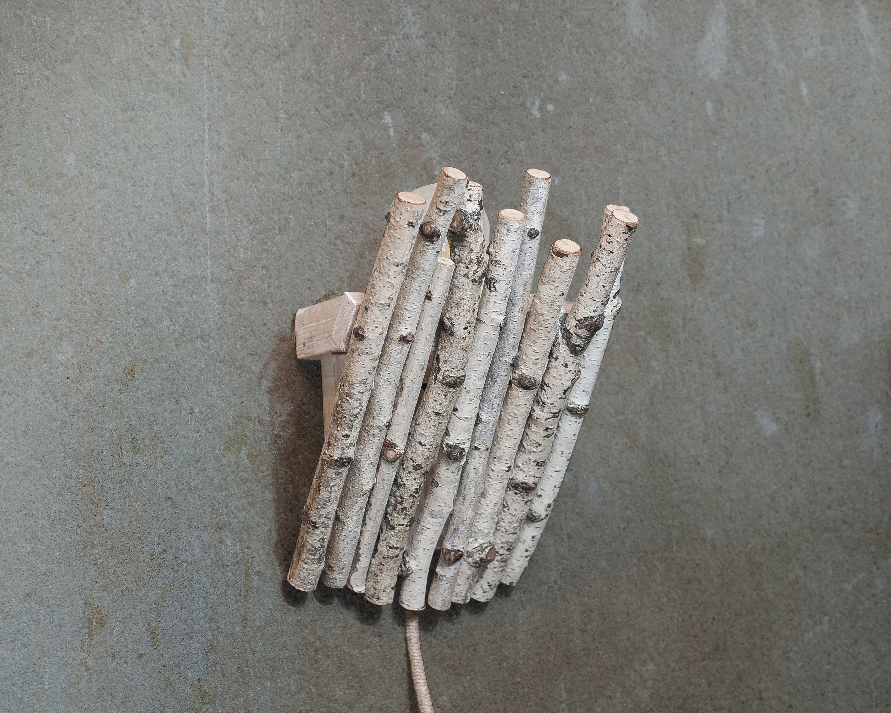 Birch branch wall light Wood sconces Wall lamp shade | Etsy