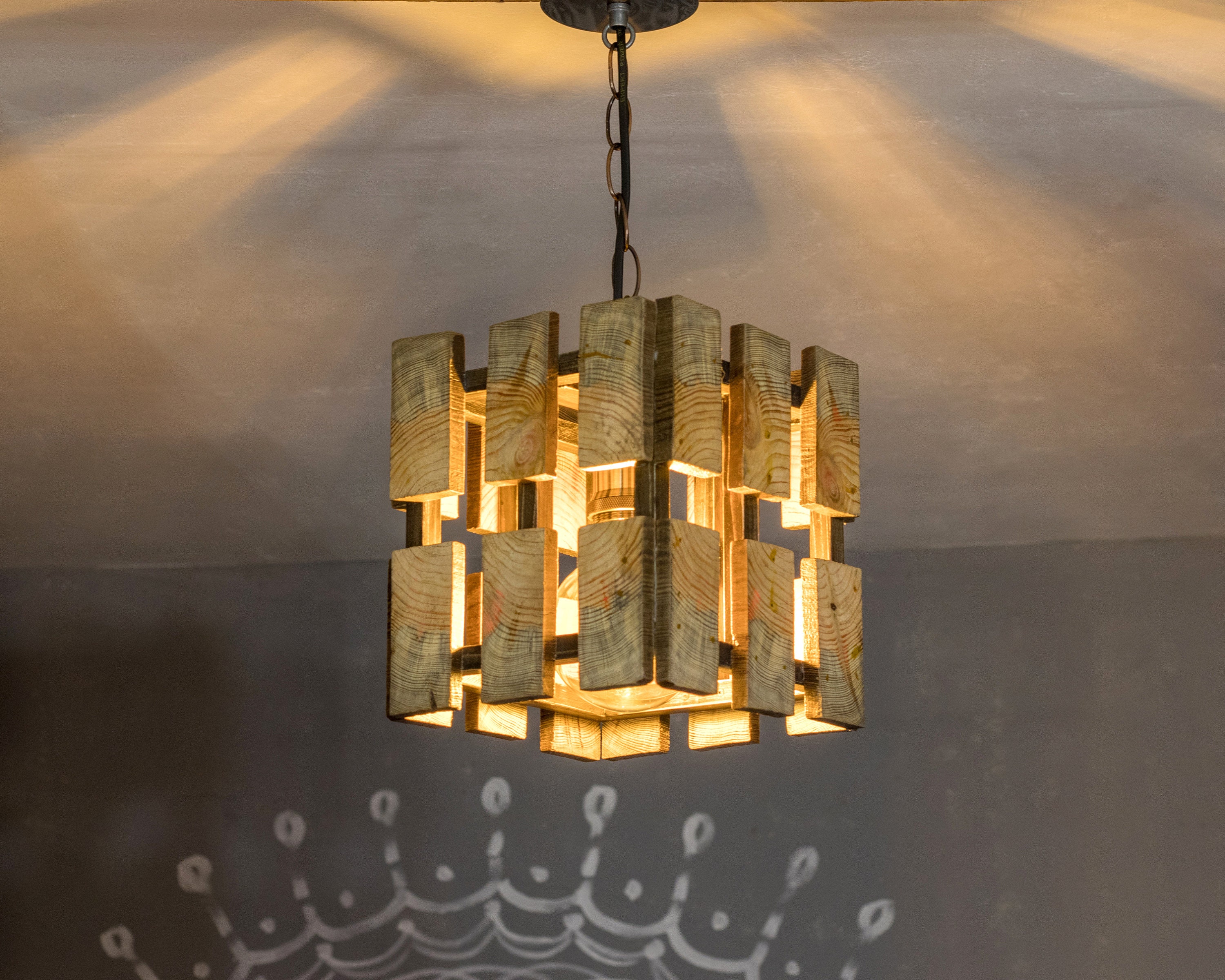 Slice Wood Pendant Light Wood Pendant Lamp Ceiling Fixture - Etsy