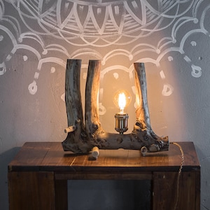 Driftwood Lamp Wood Roots Lamp Rustic Light Wood Lamp - Etsy