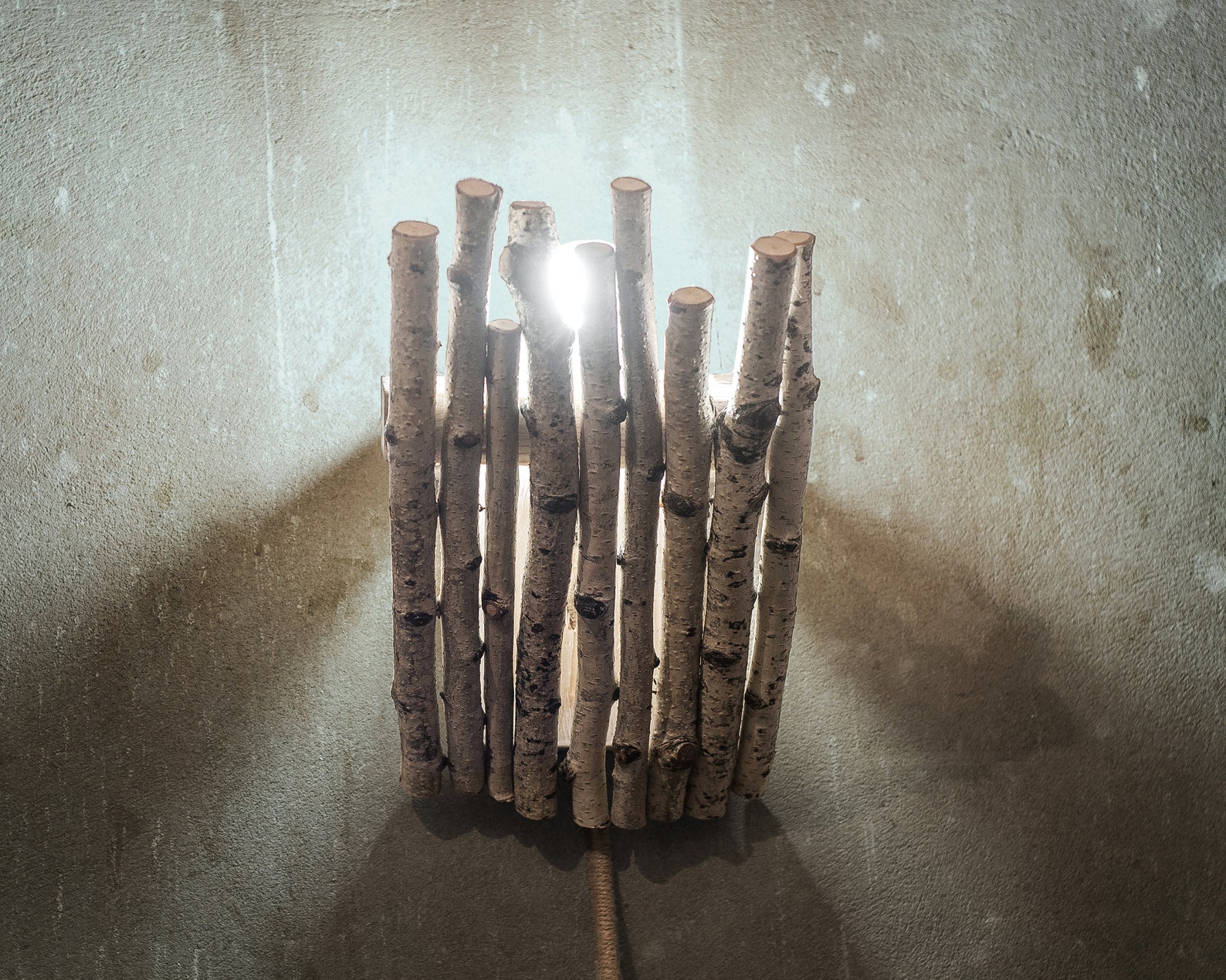 Birch Branch Wall Light Wood Sconces Wall Lamp Shade - Etsy