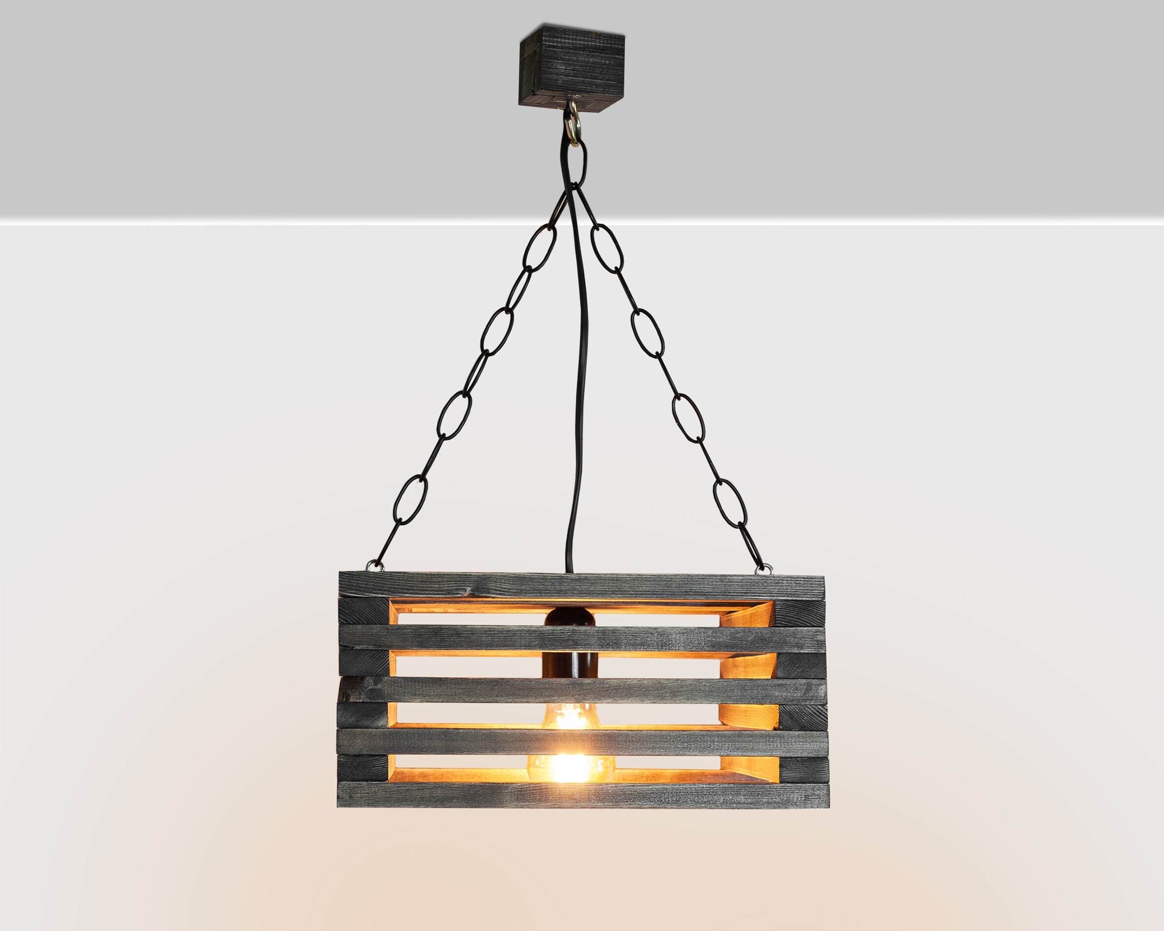 Wooden Hanging Lamp Pendant Lighting Wood Lamp Ceiling Wood - Etsy