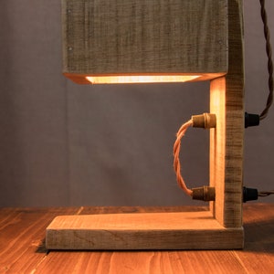 Wood Lamp Shade, Simple Wood Lighting, Wooden Lamp, Rustic Light, Table ...