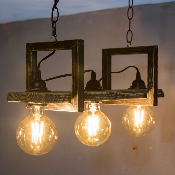 Wood Ceiling Light - Etsy