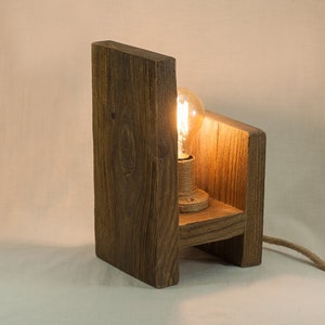 Wood Lamp Simple Wood Lighting Wooden Lamp Rustic Light - Etsy
