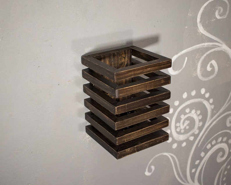 Handmade Wood Cabin Wall Lamp Wood Wall Light Wood Sconces - Etsy