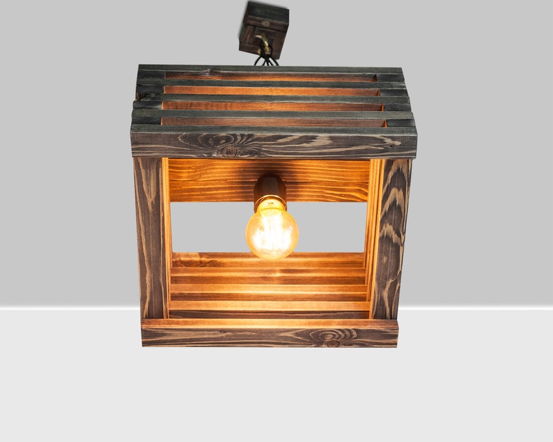 Wooden Hanging Lamp Pendant Lighting Wood Lamp Ceiling Wood - Etsy