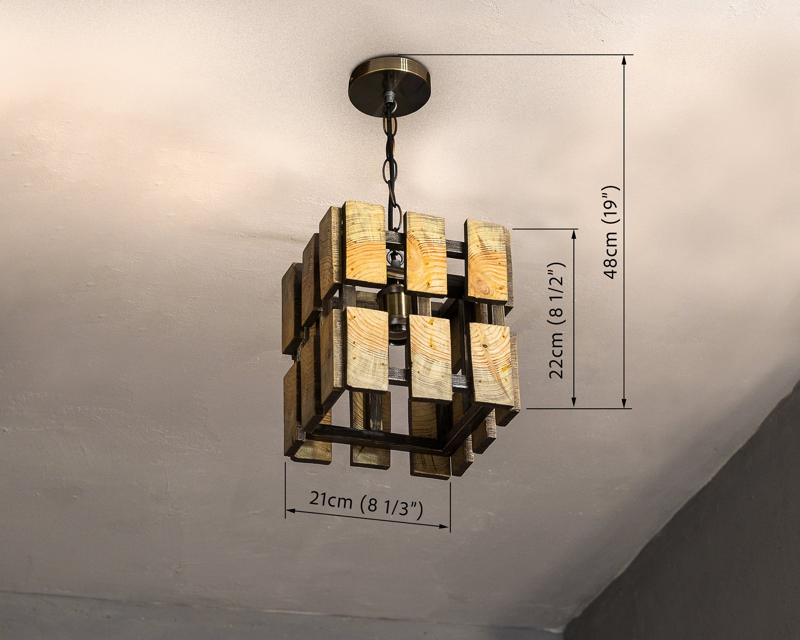 Slice Wood Pendant Light Wood Pendant Lamp Ceiling Fixture - Etsy