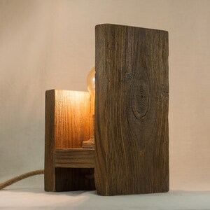 Wood Lamp Simple Wood Lighting Wooden Lamp Rustic Light - Etsy