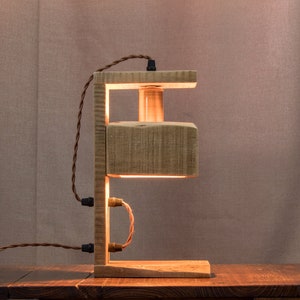 Wood Lamp Shade, Simple Wood Lighting, Wooden Lamp, Rustic Light, Table ...