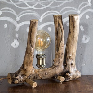 Driftwood Lamp Wood Roots Lamp Rustic Light Wood Lamp - Etsy