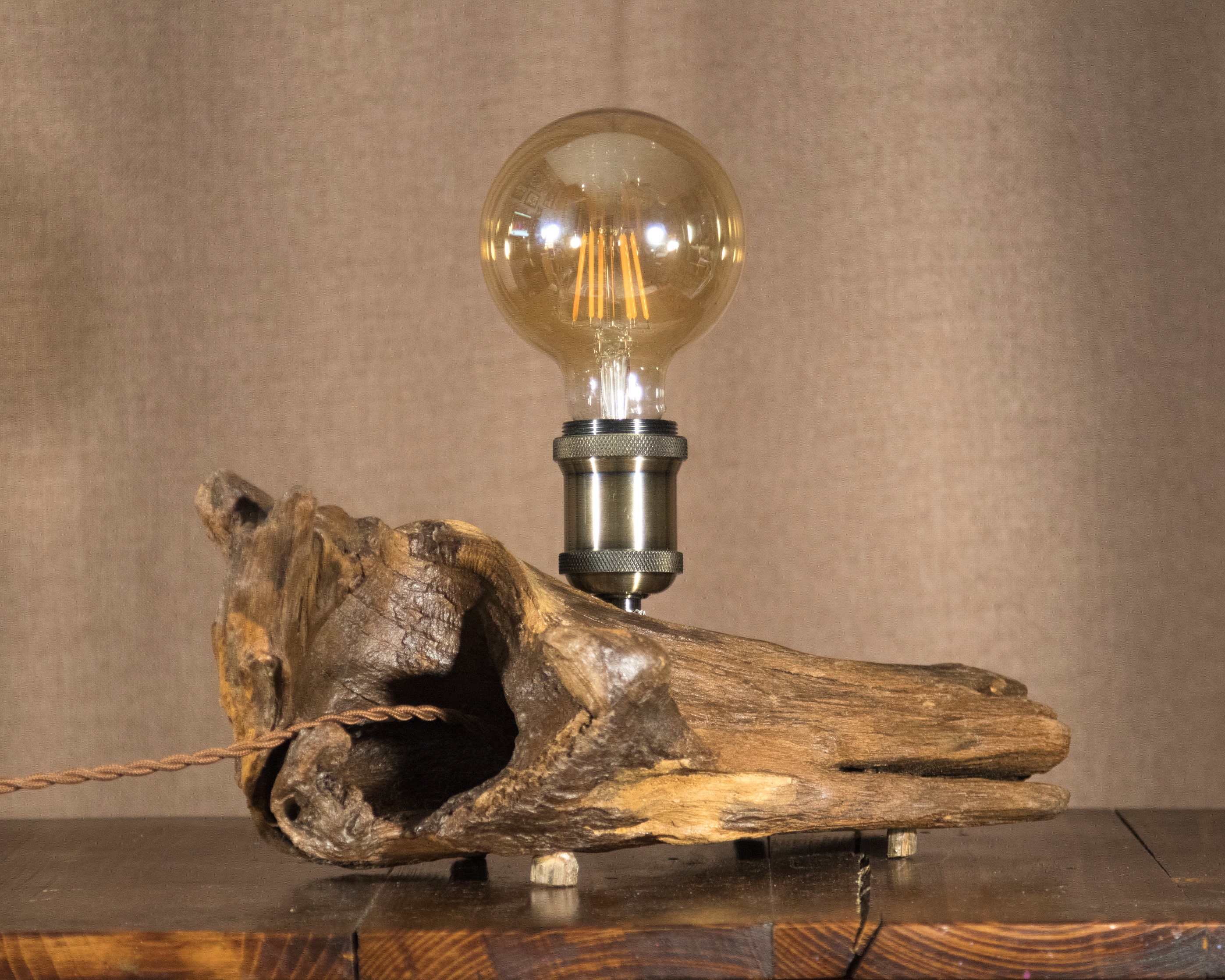 Driftwood Light Wood Lamp Wood Rustic Light Table Wood | Etsy