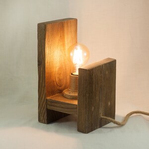 Wood Lamp Simple Wood Lighting Wooden Lamp Rustic Light - Etsy