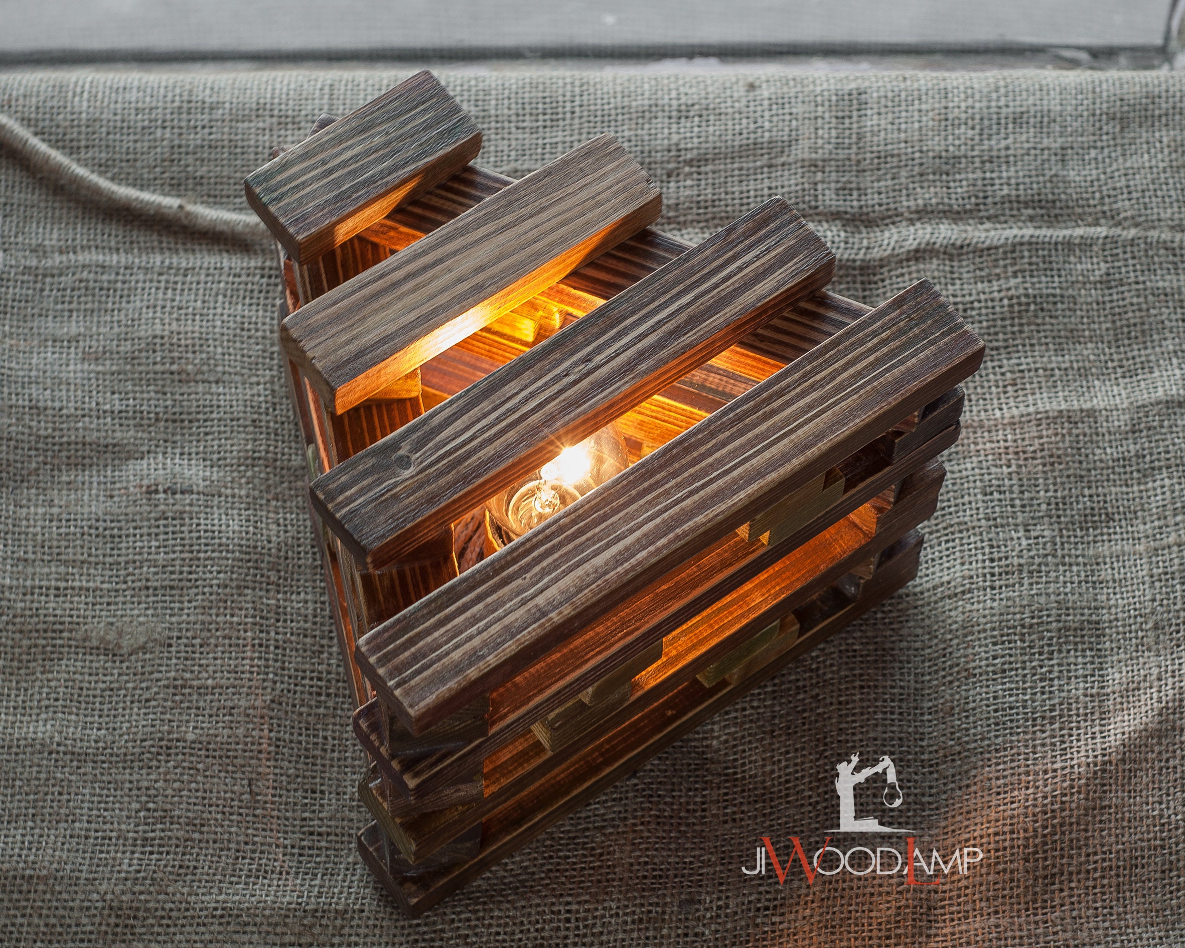 Wood Table Lamp Wood Lamp Natural Light Atmosphere Light - Etsy