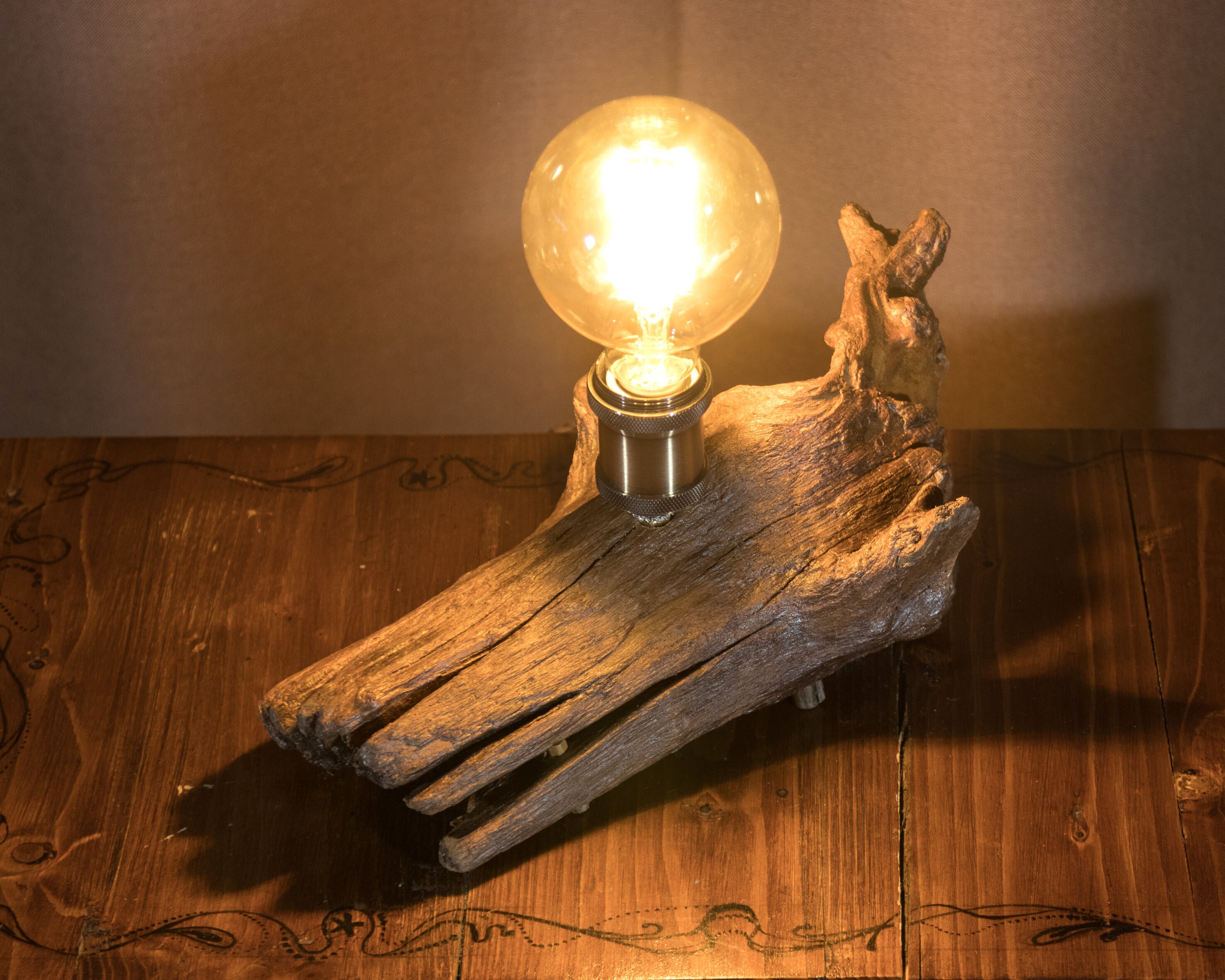 Driftwood Light Wood Lamp Wood Rustic Light Table Wood | Etsy