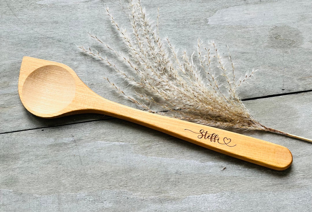 Wooden Spoon Personalized With Name and Heart - Etsy