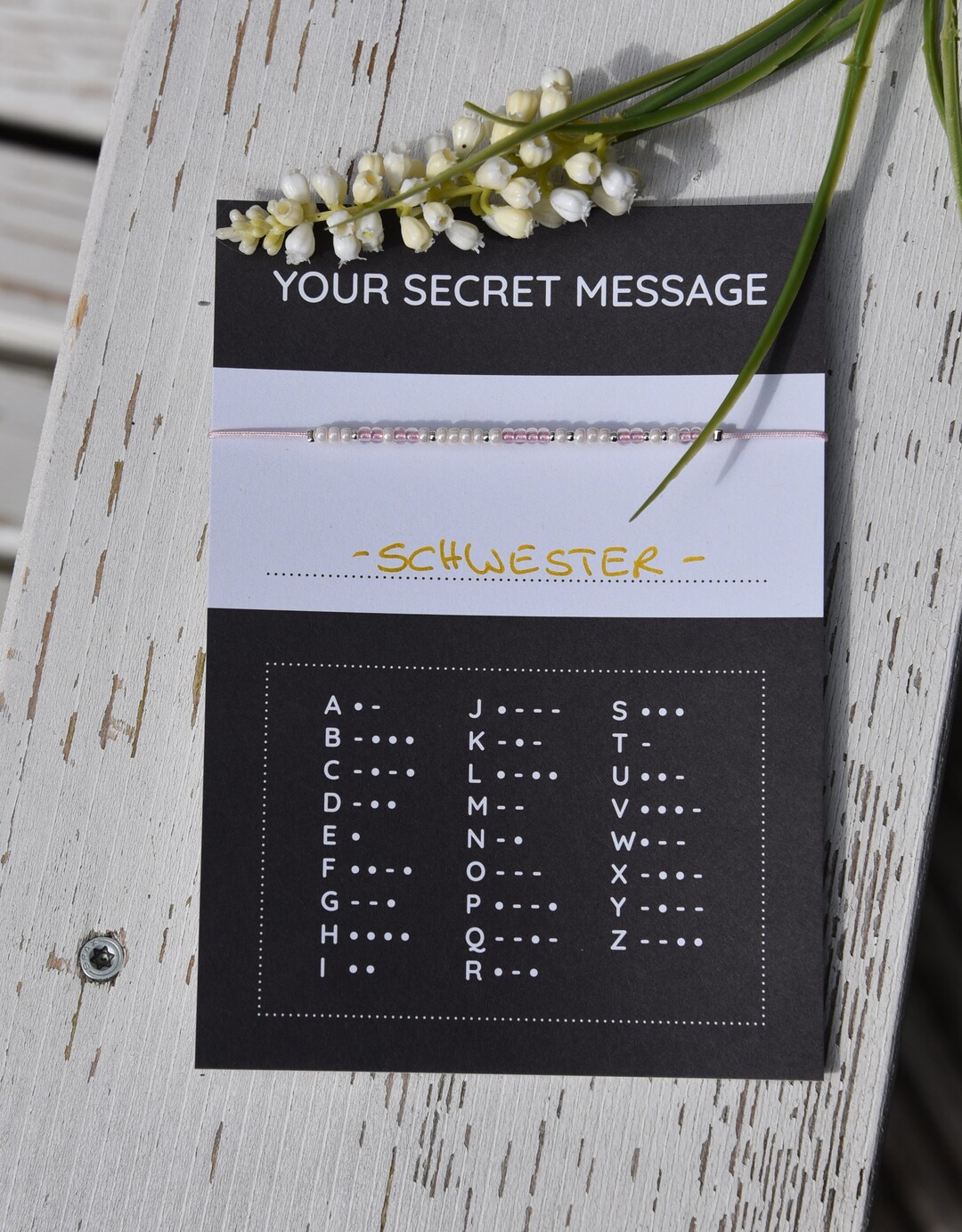 Bracelet Morse Code Secret Message Secret Message - Etsy