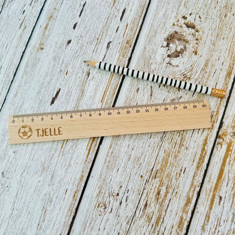 Personalized Wooden Ruler // Name // Football Gift // Football Fan ...