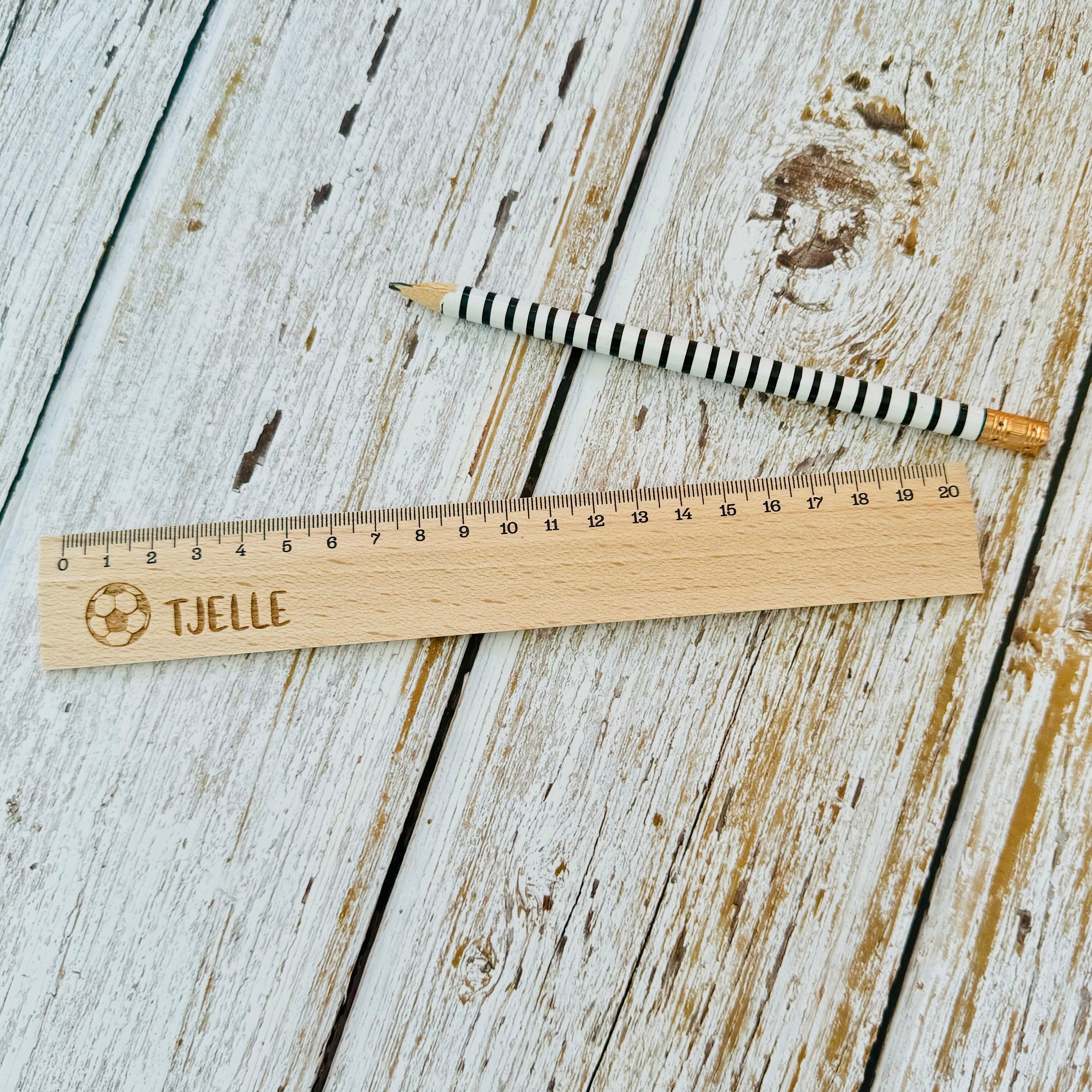 Personalized Wooden Ruler // Name // Football Gift // Football Fan ...