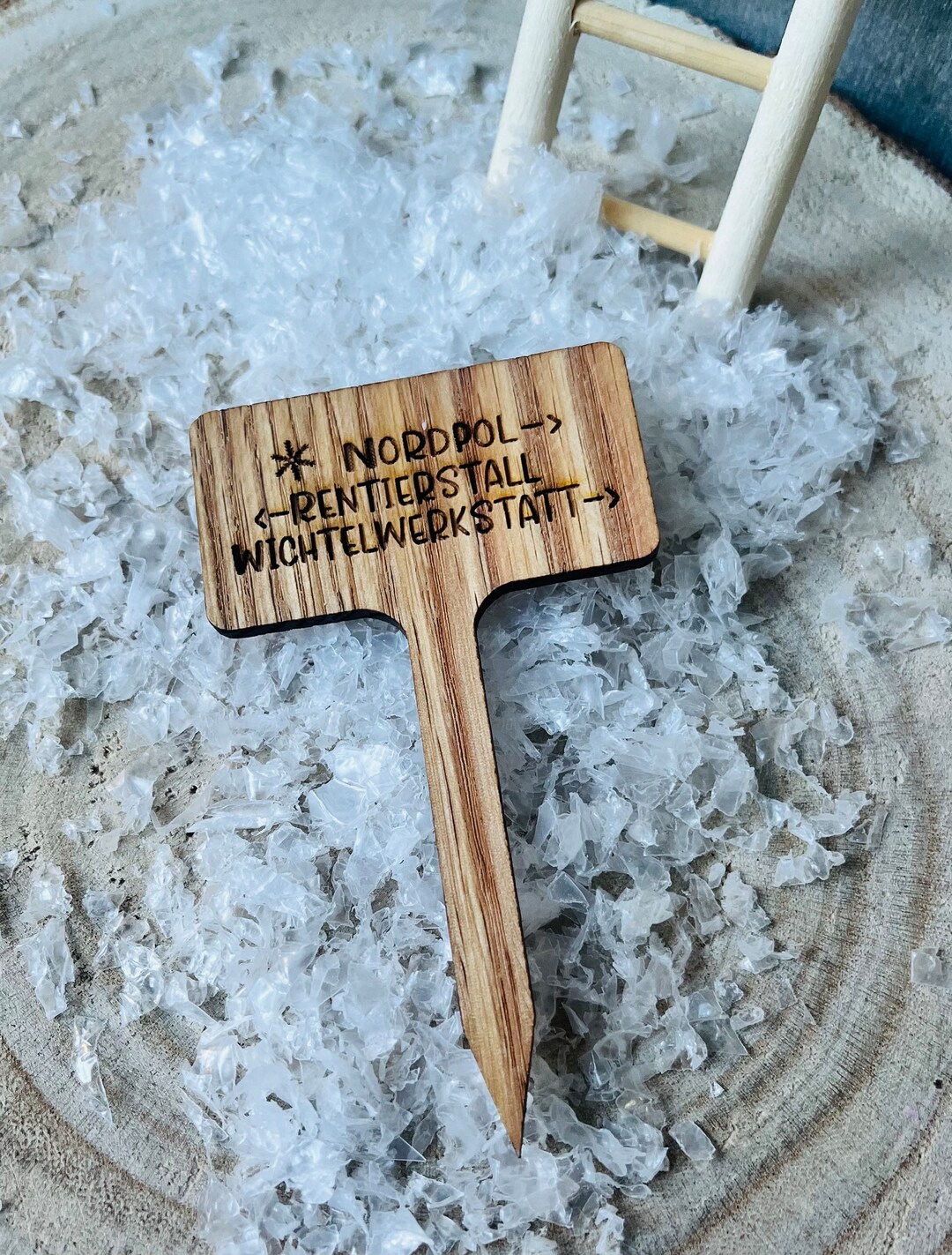 Gnome Sign North Pole Reindeer Stable Gnome Workshop - Etsy