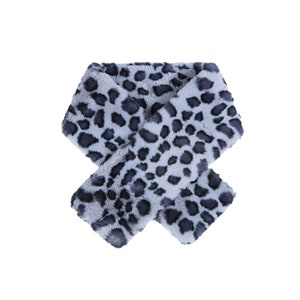 Faux Fur Stole, Leopard Print, Winter Scarf, Faux Fur Fabric, Neck ...