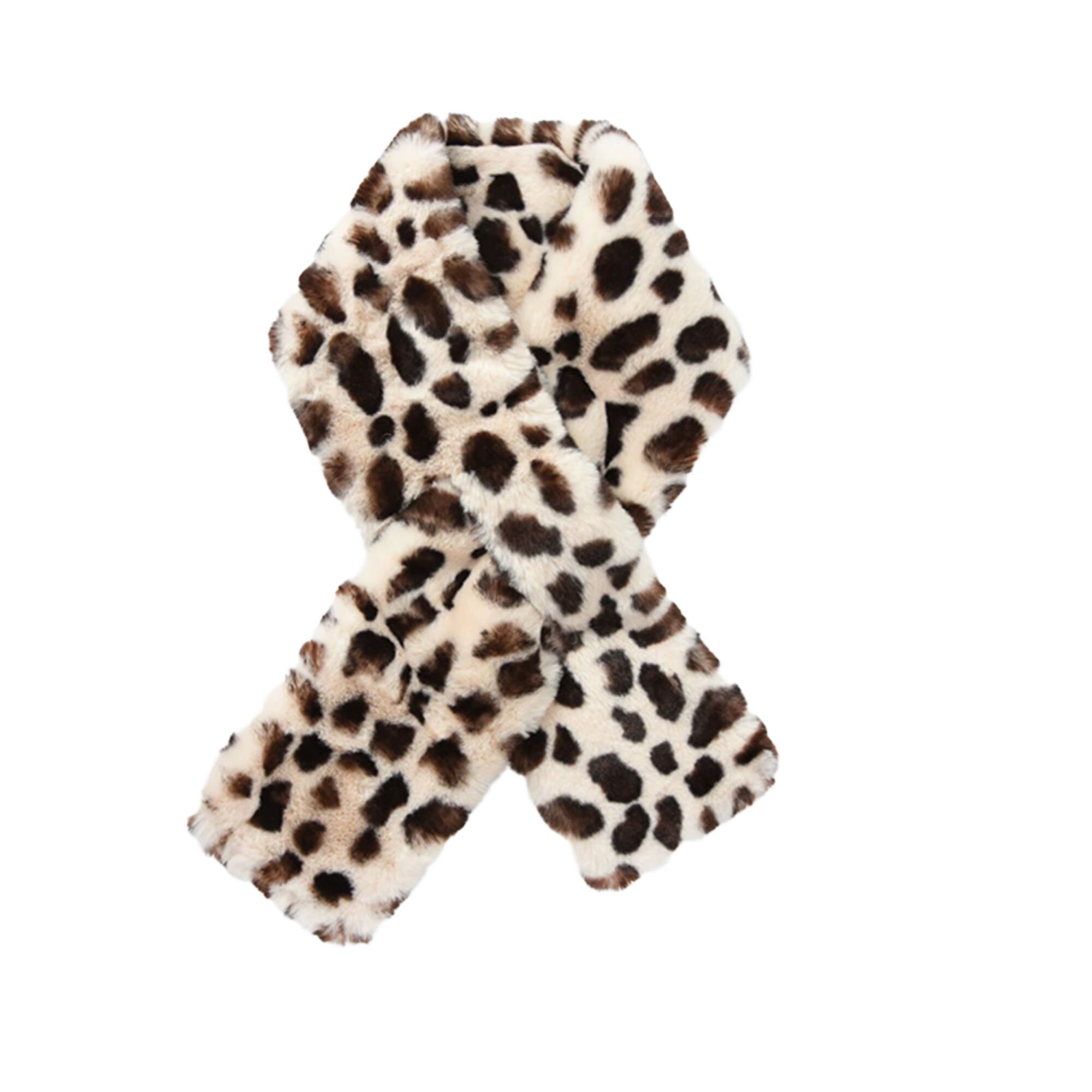Faux Fur Stole Leopard Print Winter Scarf Faux Fur Fabric - Etsy