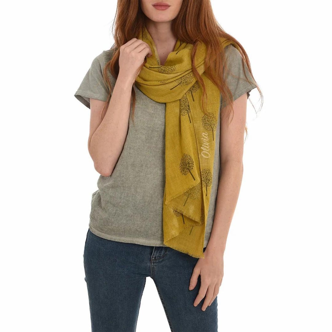 Tree of Life Scarf, Personalised Scarf, Gifts for Her, Mulberry Tree ...