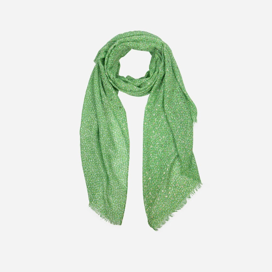 Glitter Scarf, All Over Ditsy Floral Print Scarf, Sparkle Scarves for ...
