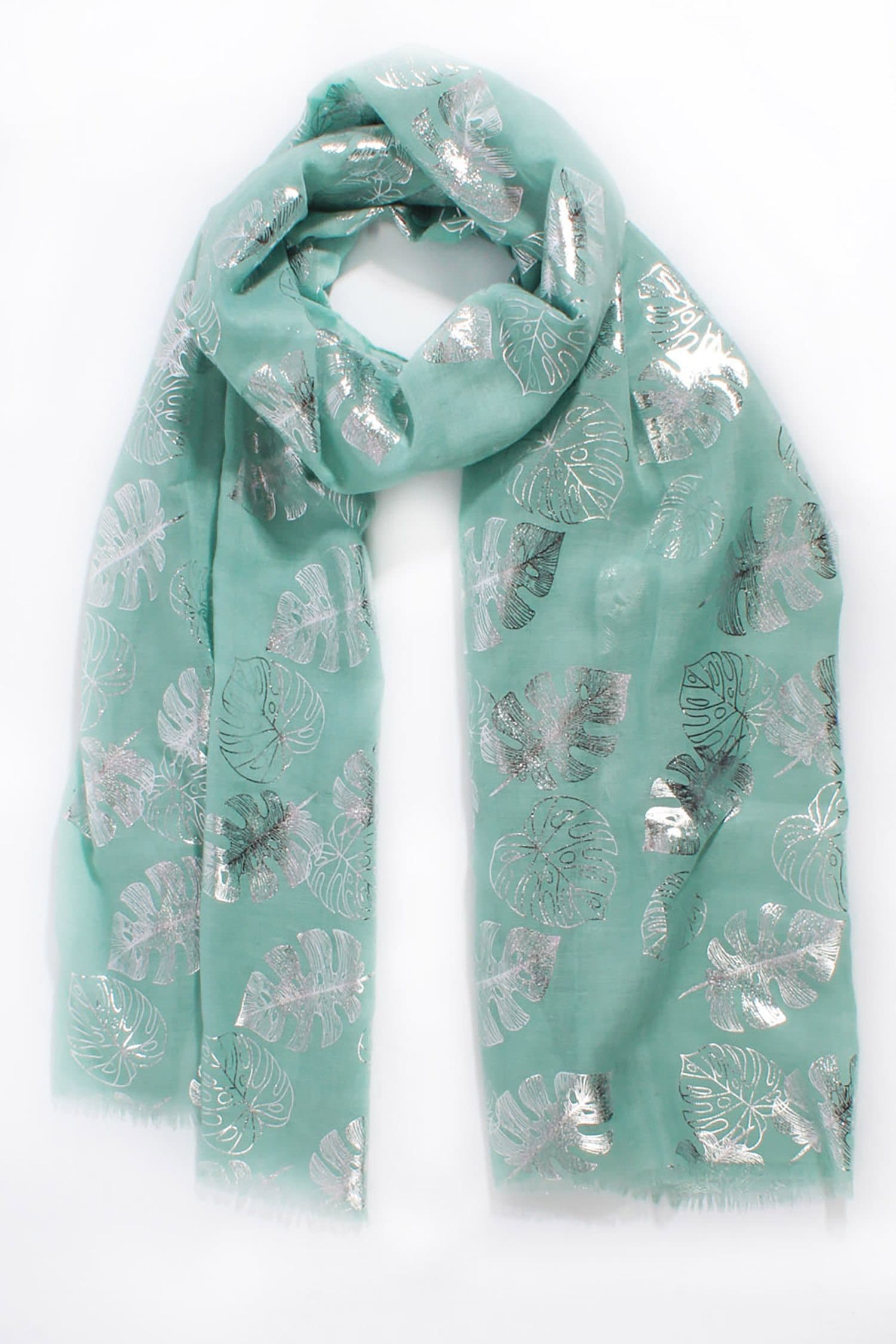 Leaf Scarf Scarves for Women Botanical Print Women Scarves | Etsy