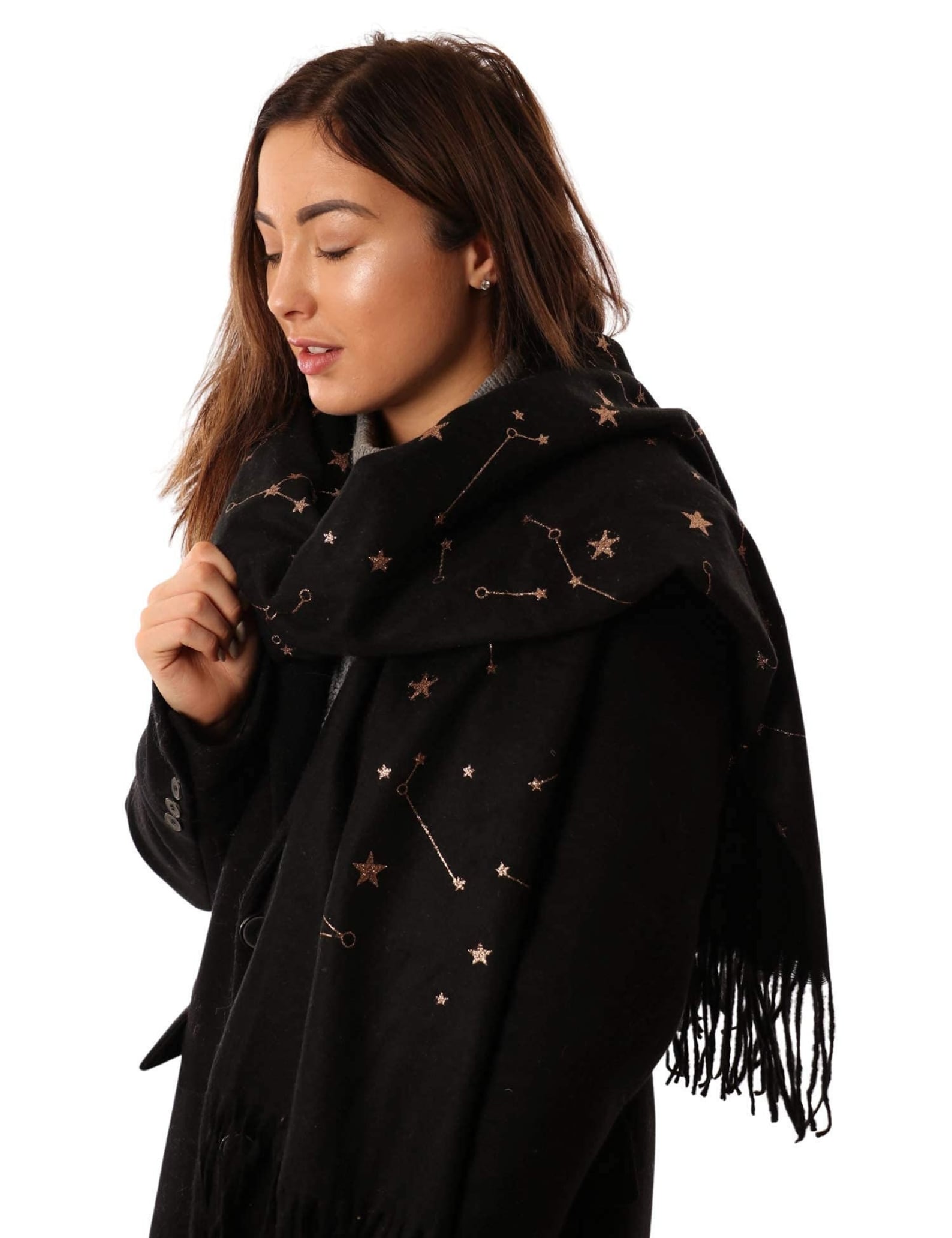 Black Star Scarf Personalised Gifts for Her Blanket Scarf - Etsy