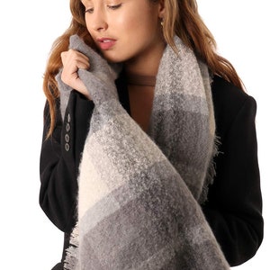 Blanket Scarf Women, Oversized Shawl, Plaid Pattern Scarf, Warm Winter ...