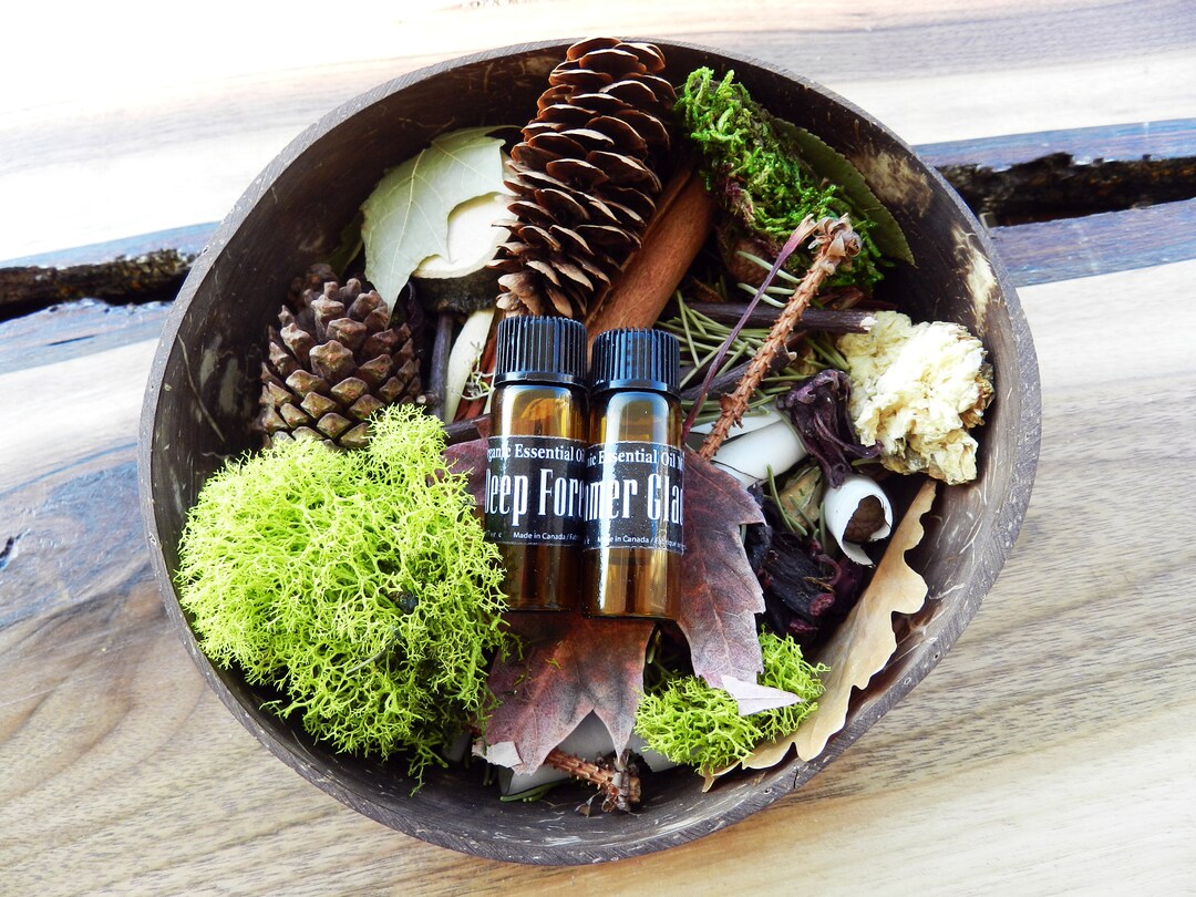 Natural Hand Prepared Potpourri in Coconut Shell With Organic Essential ...