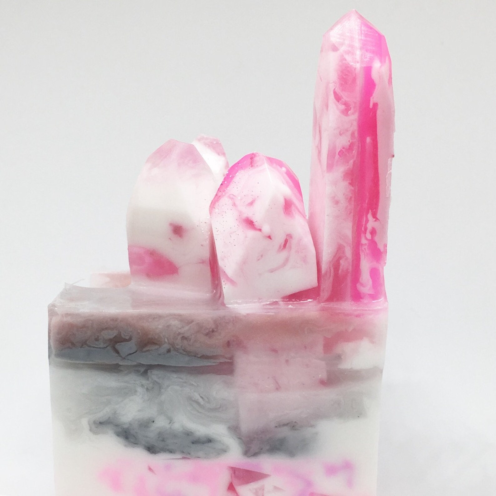 Rose Quartz Soap Pink Quartz Crystal Soap Shea Butter and | Etsy