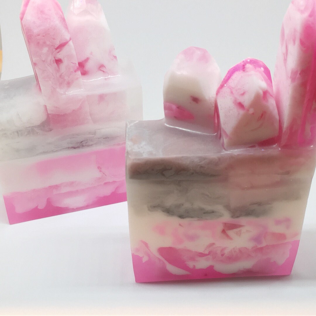 Rose Quartz Soap, Pink Quartz Crystal Soap, Shea Butter and Olive Oil ...