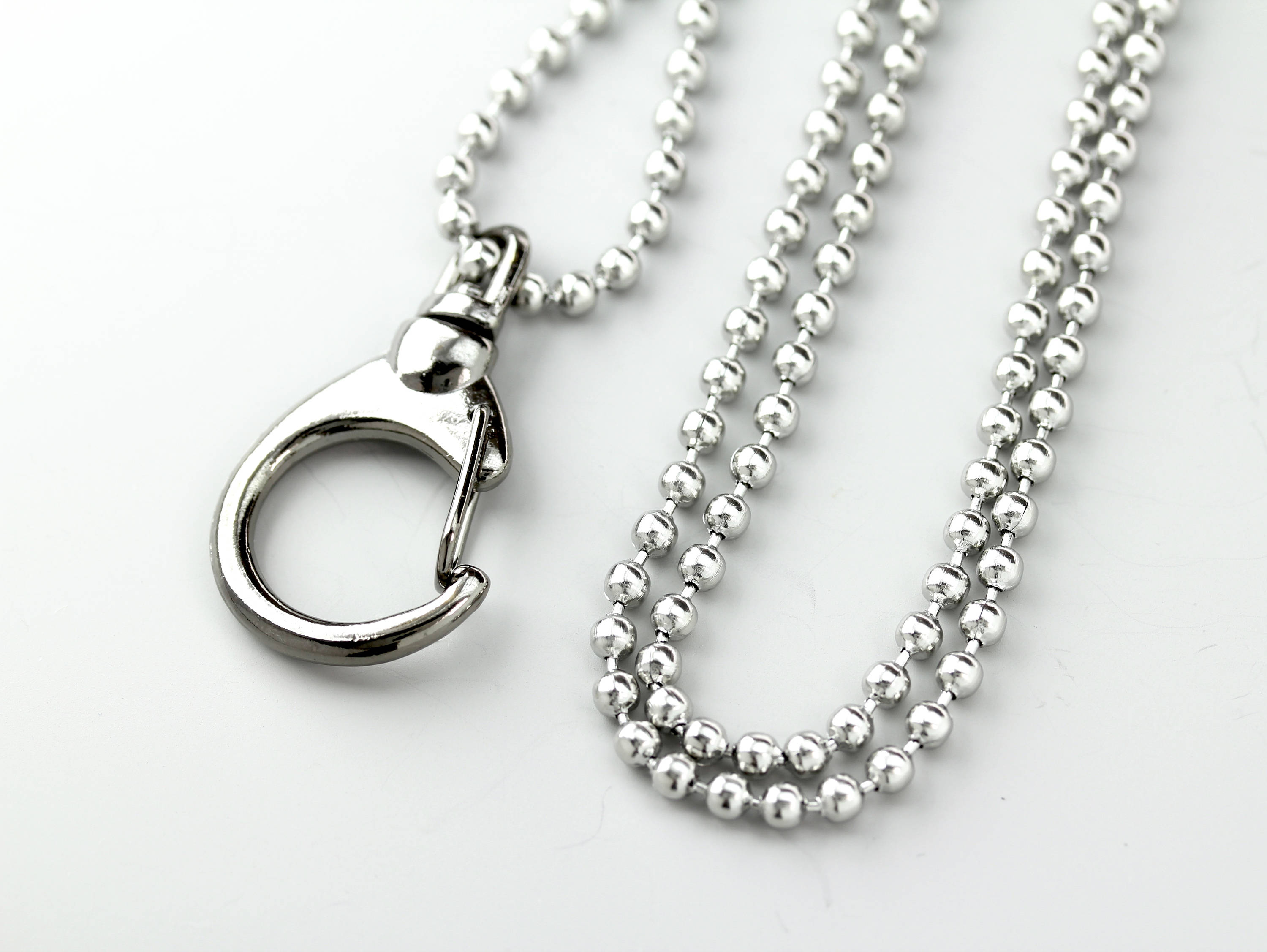 Stainless Steel Ball Chain Lanyard Silver Chain Lanyard - Etsy