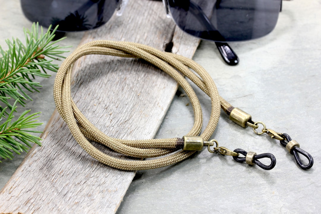 Tan Mil Spec Paracord Eyeglass Holder Chain, Military Tan Sunglasses ...