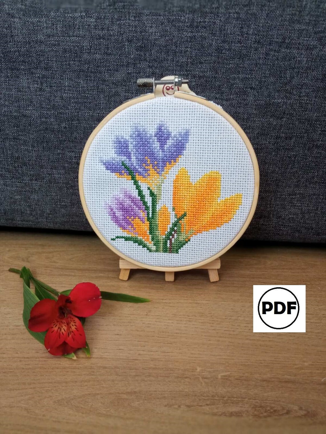 Spring Flower Cross Stitch Pattern Crocus Spring Bouquet PDF - Etsy