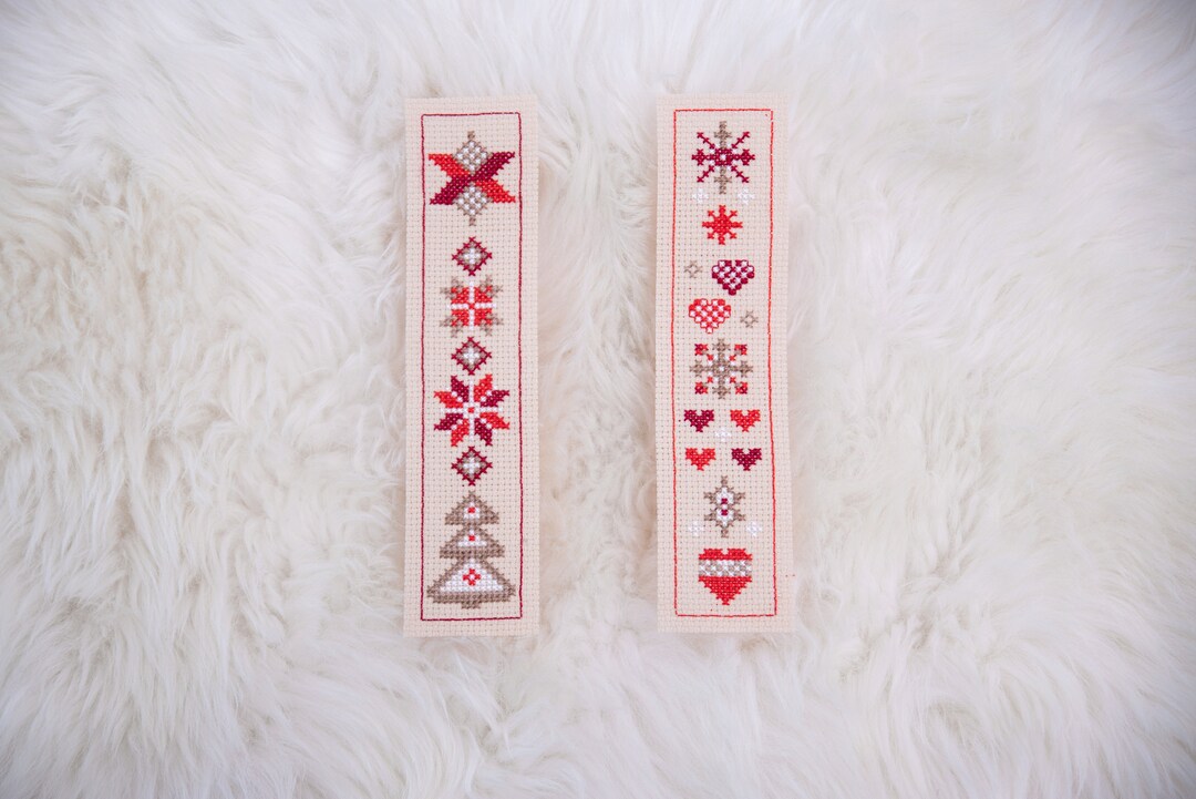 Christmas Bookmark Cross Stitch Pattern, PDF Download Chart - Etsy