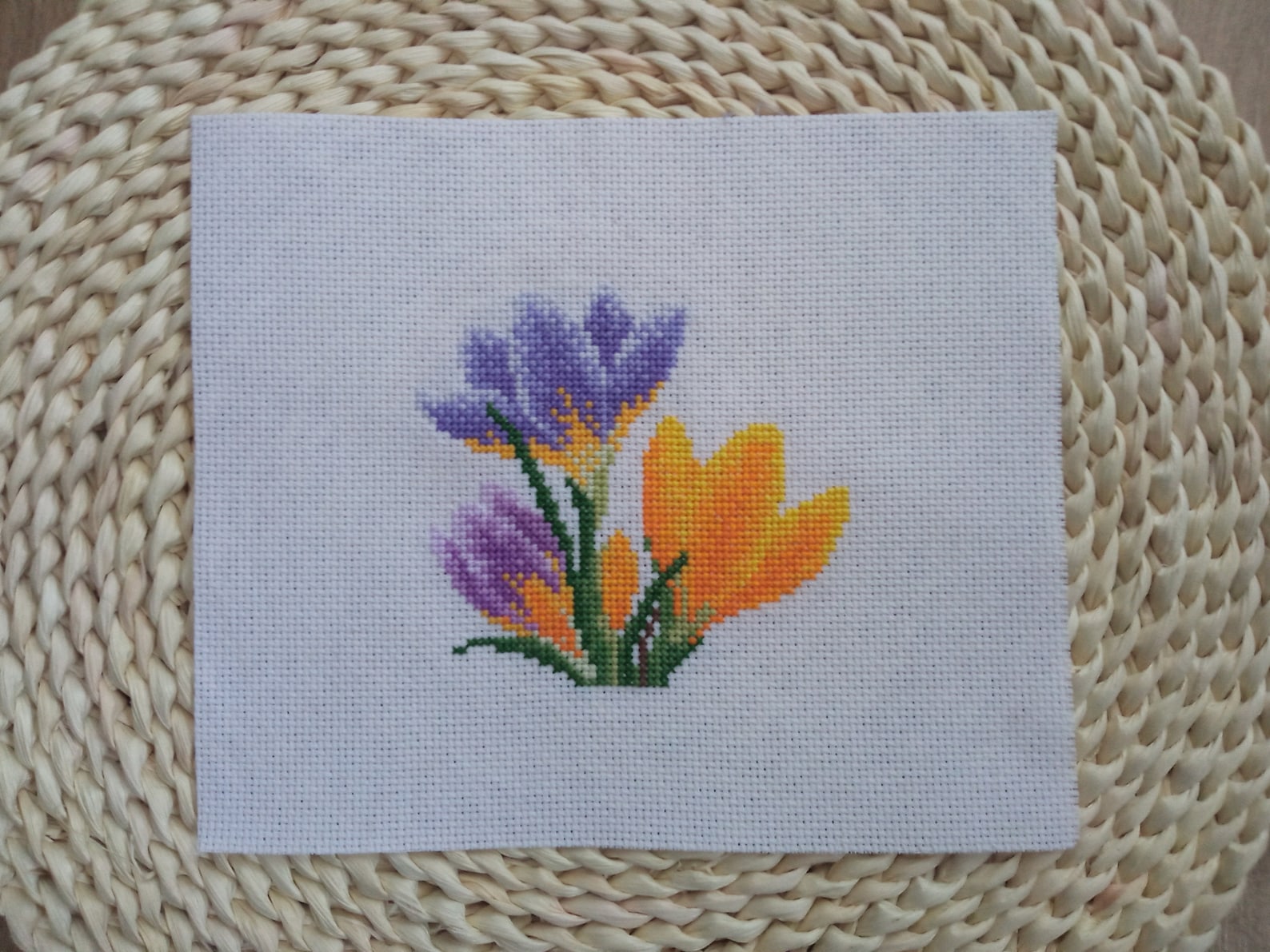 Spring Flower Cross Stitch Pattern Crocus Spring Bouquet PDF - Etsy