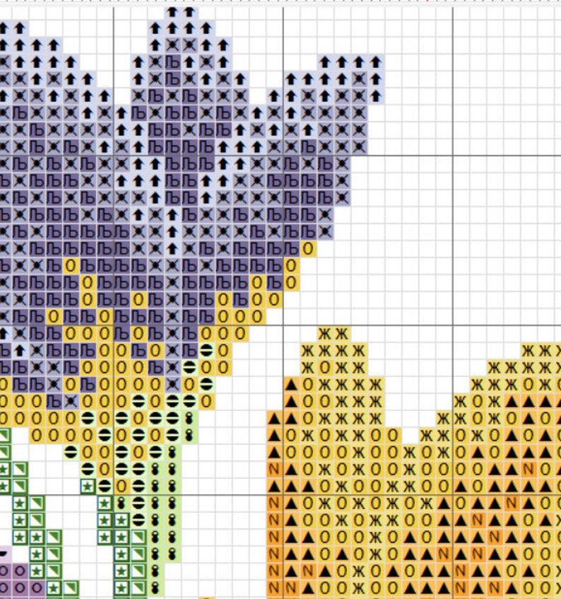 Spring Flower Cross Stitch Pattern Crocus Spring Bouquet PDF - Etsy