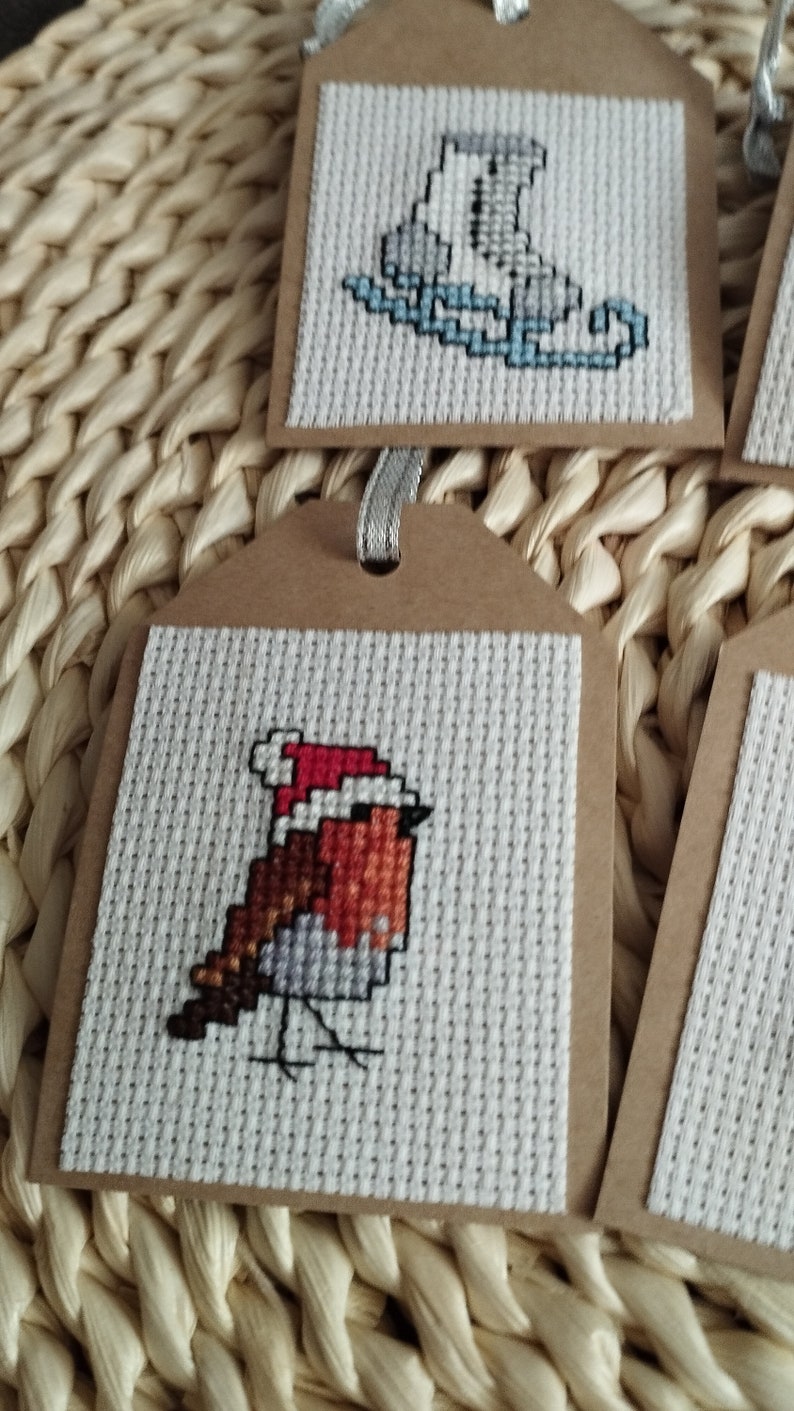 Christmas Gift Tags Cross Stitch Pattern Cross Stitch Label - Etsy