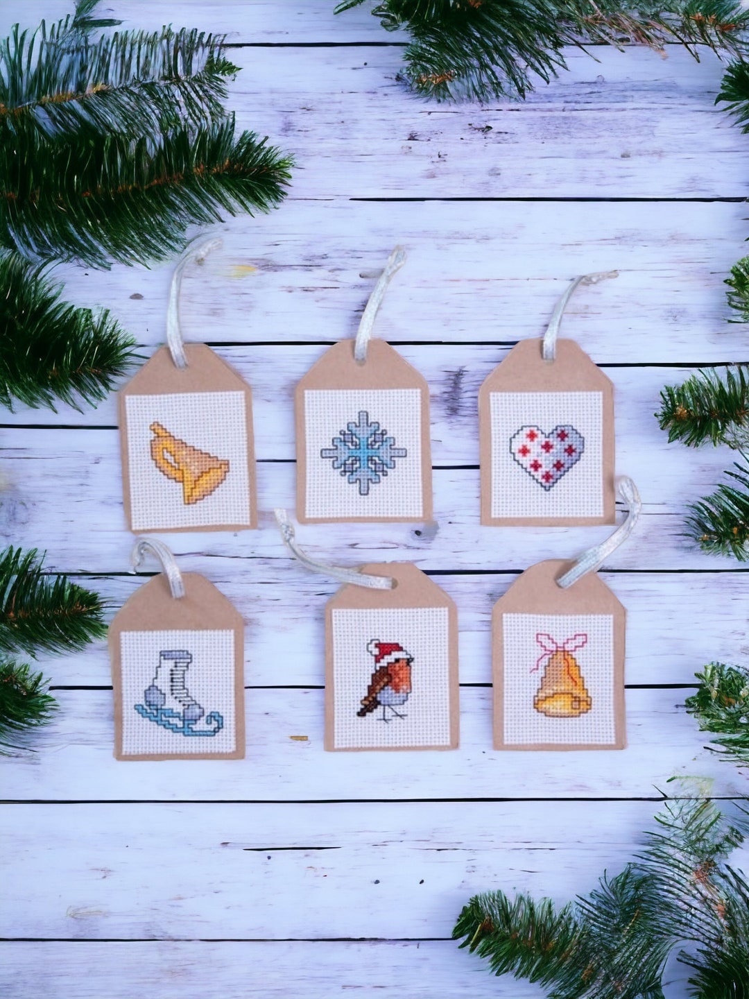 Christmas Gift Tags Cross Stitch Pattern, Cross Stitch Label, Thank You ...