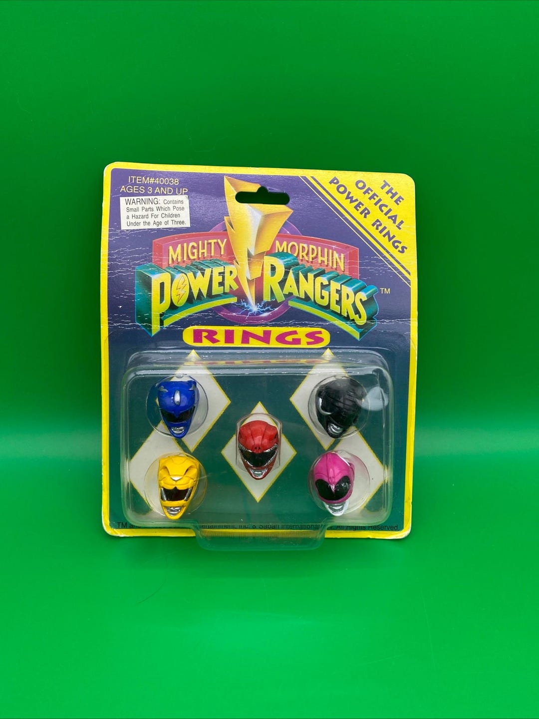 1993 Mighty Morphin' Power Rangers Official Power Rings Set TV Show - Etsy