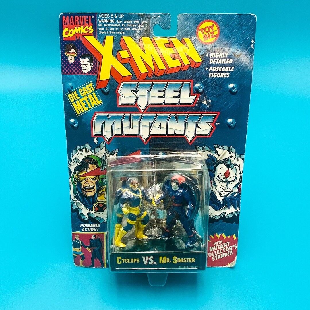 X-men Steel Mutants Die Cast Figures Cyclops Vs. Mr. Sinister Box ...
