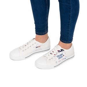 Women's Low Top Sneakers, TRUMP SHOES, Women's Trump Shoes, Gift for ...