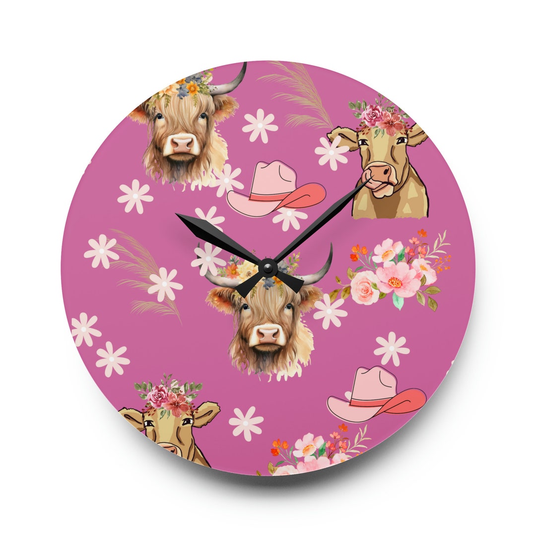 Highland Cows Wall Clock - Etsy