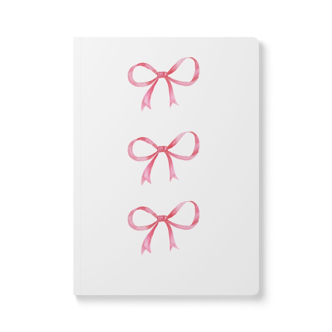 Journal, Back to School, Coquette Bows Design, Gift for Her, Coquette ...