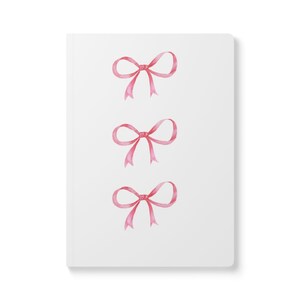 Journal, Back to School, Coquette Bows Design, Gift for Her, Coquette ...