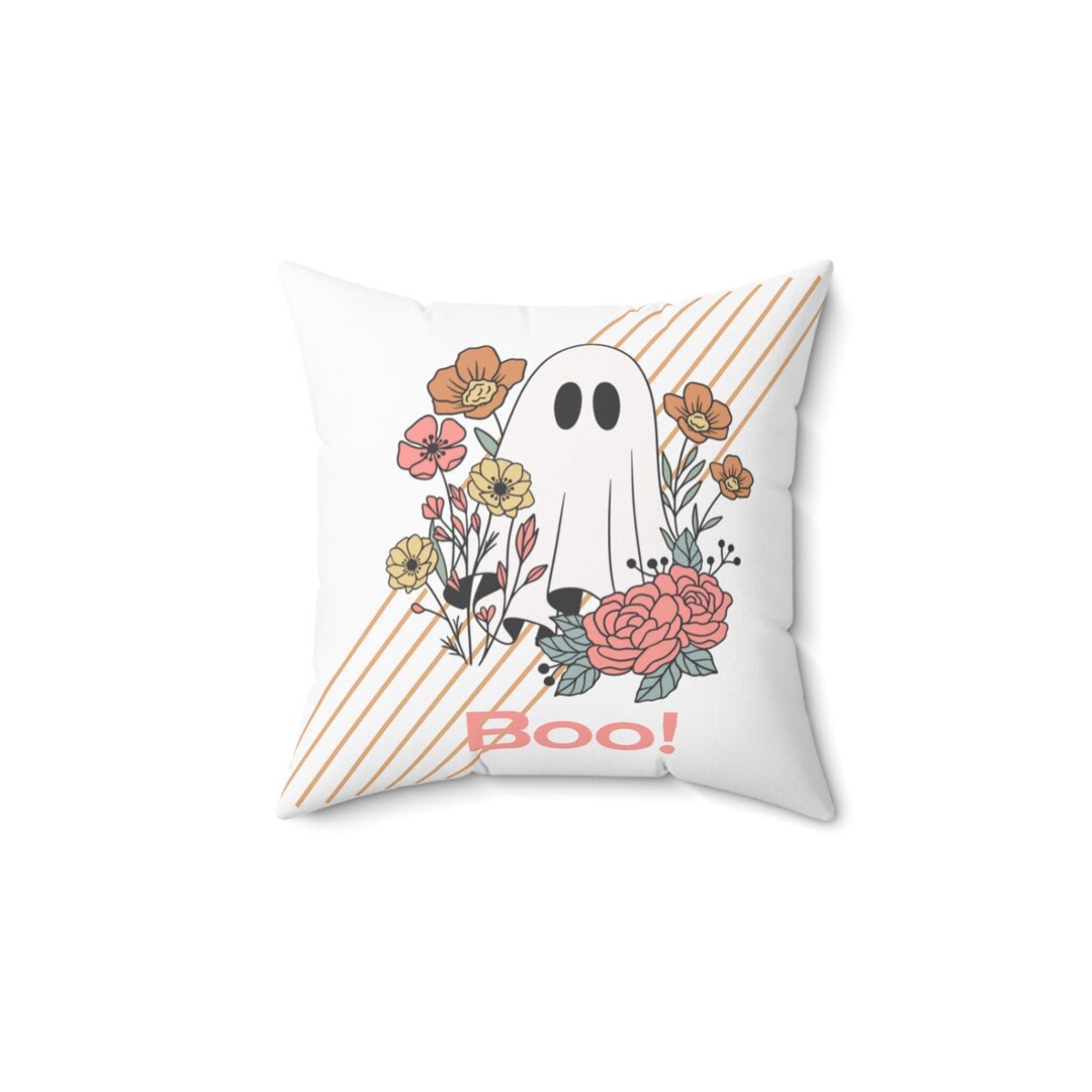 Pillow, Boo Ghost Pillow, Boo Ghost Halloween Pillow, Spooky Decor ...