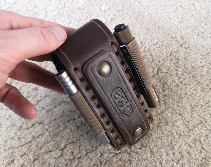 LEATHERMAN® MULTITOOL Deluxe Leather Sheath pockets for - Etsy