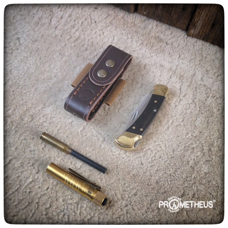 BUCK® 110 LEATHER POUCH Elastic Band - Etsy